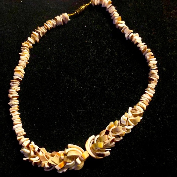 Jewelry | Vintage Briwn White Sea Shell Nuggets Necklace | Poshmark